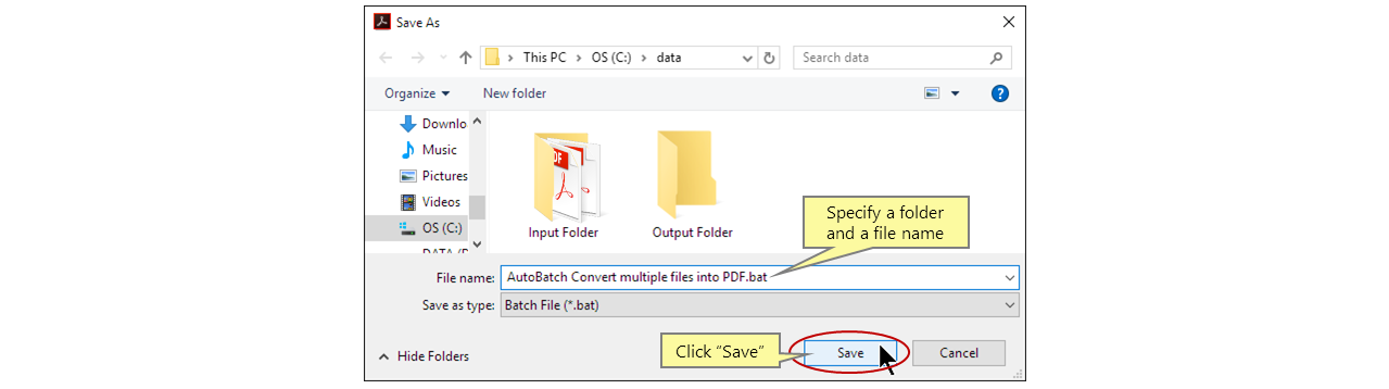 Batch Conversion of Files Into PDF Format