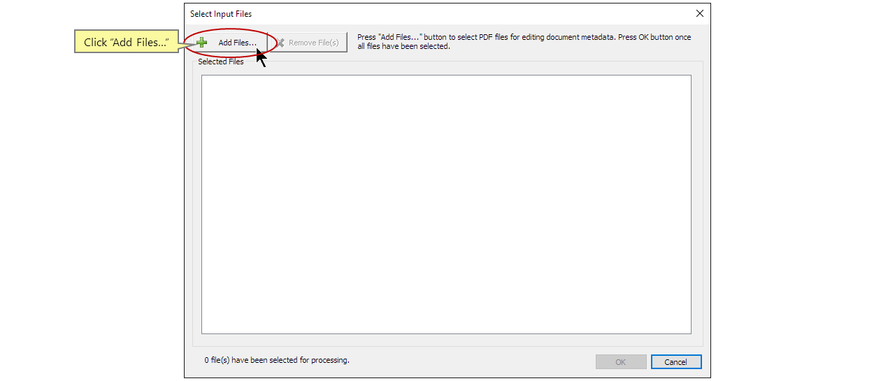 Editing Metadata for Multiple PDF Documents