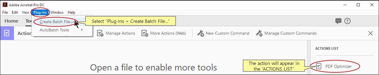 Batch-Optimizing of PDF Files