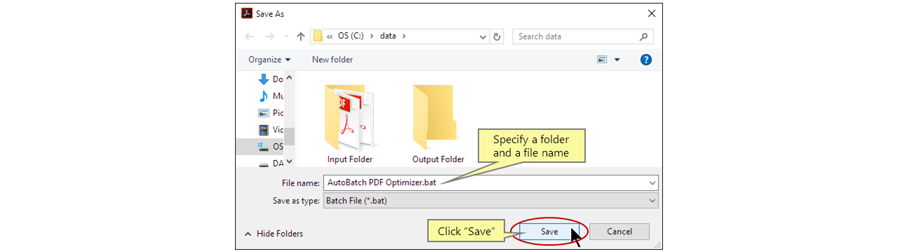 Batch-Optimizing of PDF Files