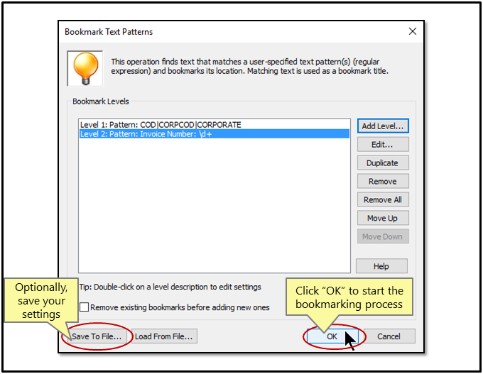 Bookmarking PDF Documents by Text Pattern Using the AutoBookmark™ Plug ...