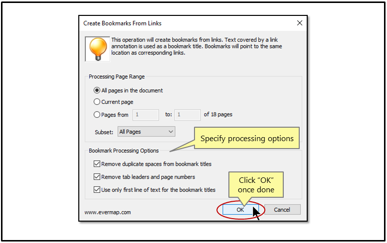 Create PDF Bookmarks From Links Using The AutoBookmark™ Plug-in For The ...