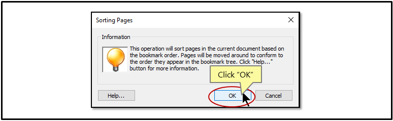 Sorting PDF Bookmarks and Pages