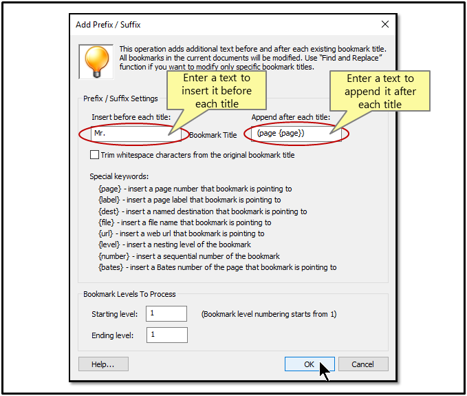 Search and Replace PDF Bookmarks Using The AutoBookmark™ Plug-in For ...