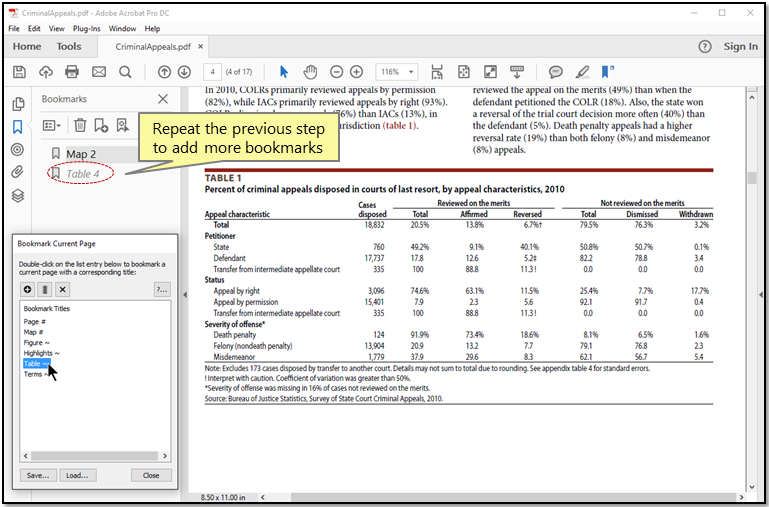 One-Click Bookmarking using List of Bookmarks