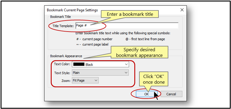 One-Click Bookmarking using List of Bookmarks