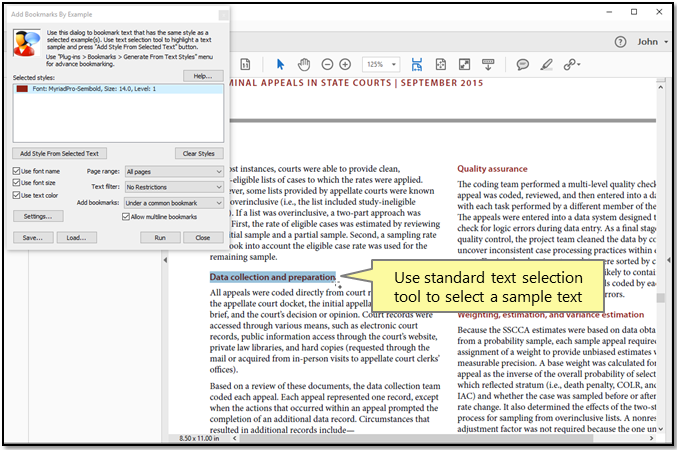 Bookmarking PDF Text "By Example" Using The AutoBookmark™ Plug-in For ...