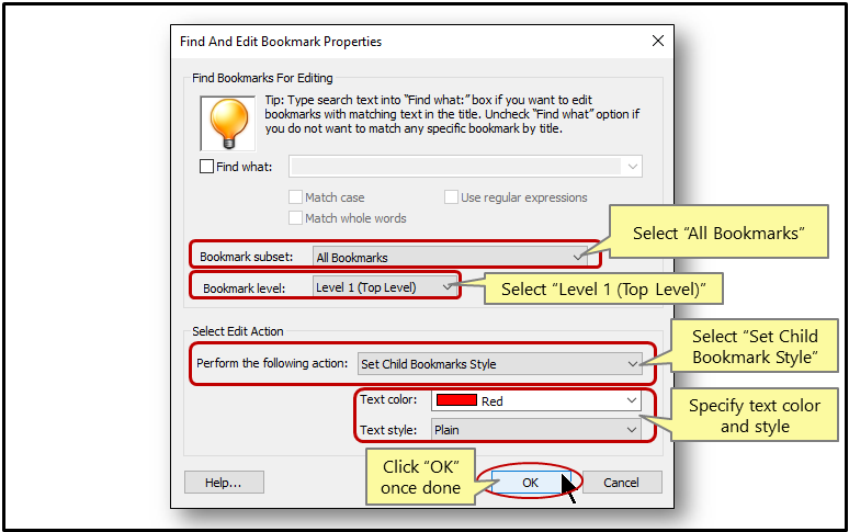 Delete, Move and Style PDF Bookmarks Using The AutoBookmark™ Plug-in