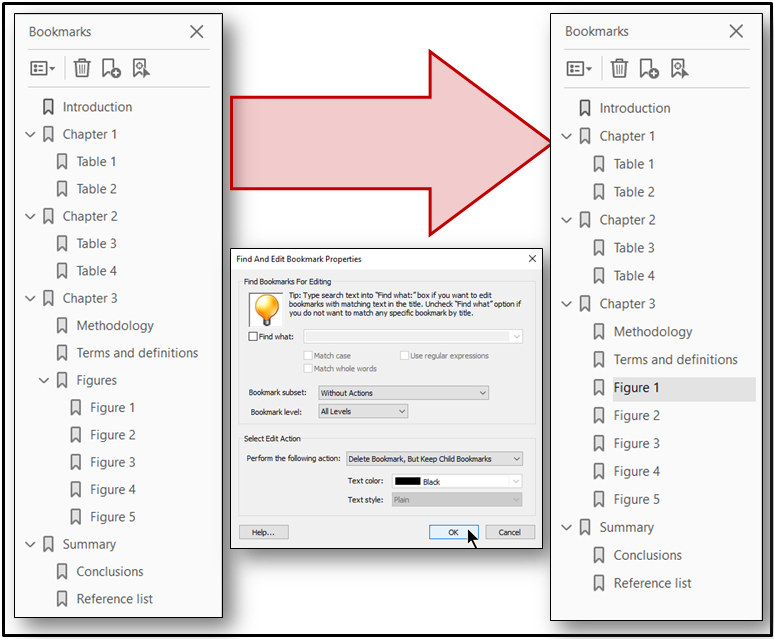 Delete, Move and Style PDF Bookmarks Using The AutoBookmark™ Plug-in