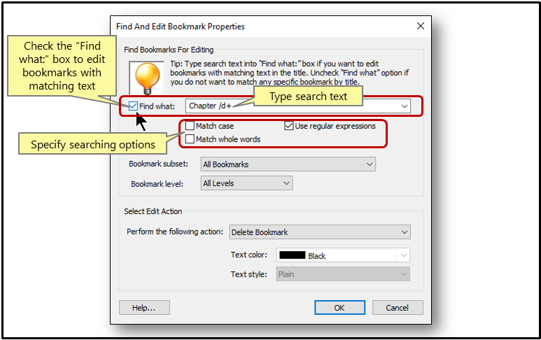 Delete, Move and Style PDF Bookmarks Using The AutoBookmark™ Plug-in