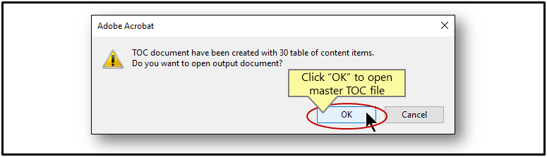 Creating Table Of Contents From PDF Bookmarks