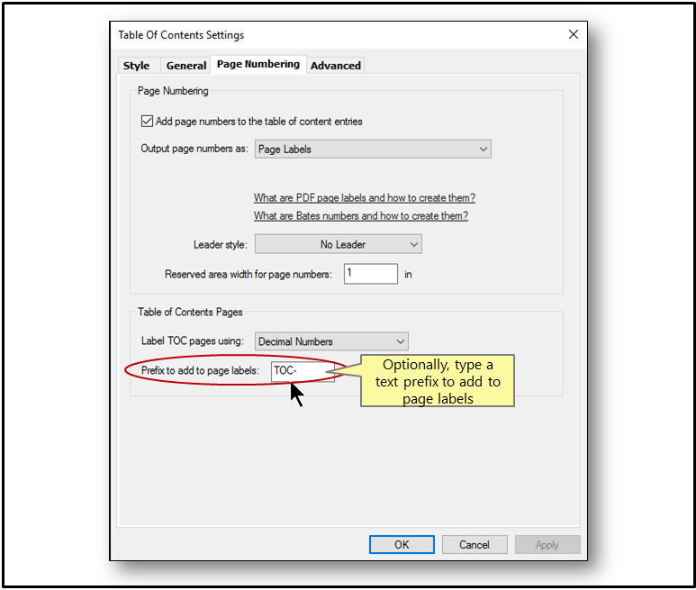 Creating Table Of Contents From PDF Bookmarks