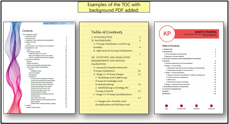 Creating Table Of Contents From PDF Bookmarks