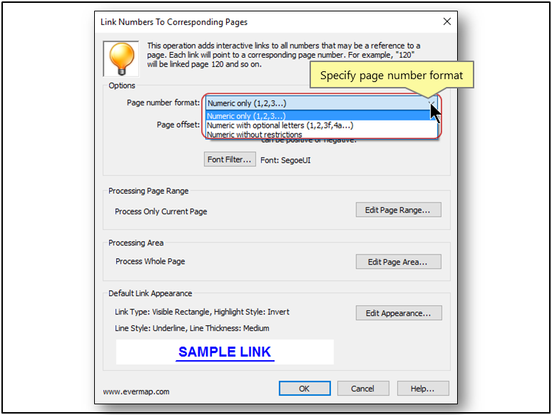 Creating PDF Links To Page Numbers
