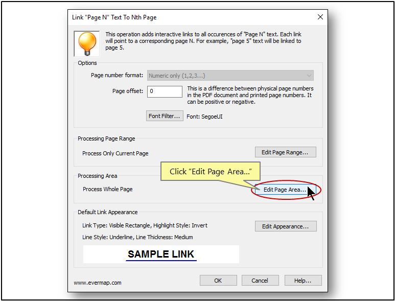 Creating PDF Links To Page Numbers