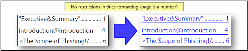 Linking PDF Table Of Contents To Pages