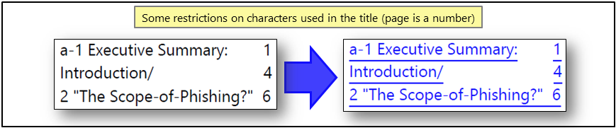 Linking PDF Table Of Contents To Pages