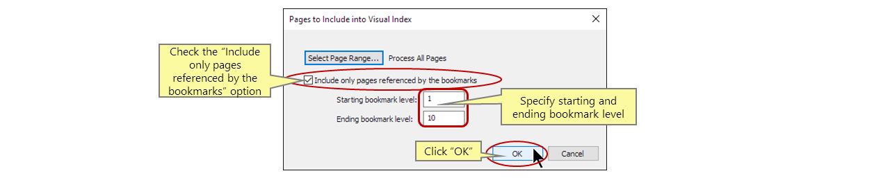 Creating Visual Page Index for a PDF Document
