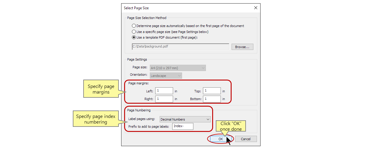 Creating Visual Page Index for a PDF Document