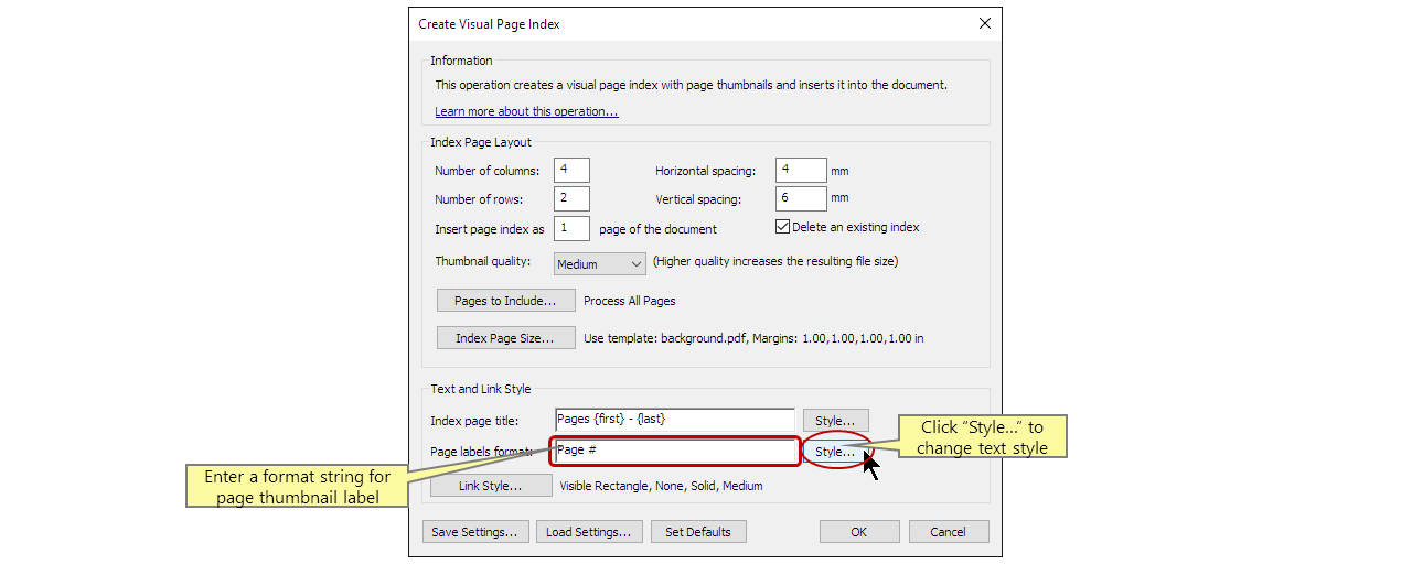 Tutorial: Creating Visual Page Index for a PDF Document