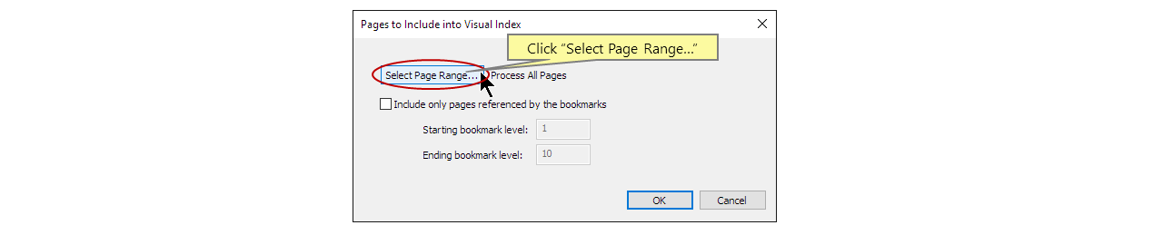 Creating Visual Page Index for a PDF Document