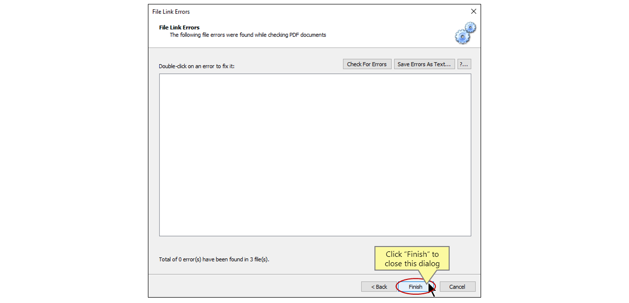 Fixing File Link Errors in PDF Document Sets