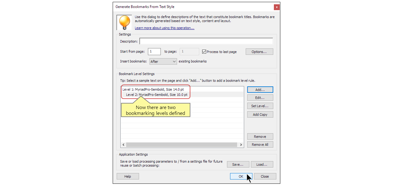 Bookmarking by Text Style