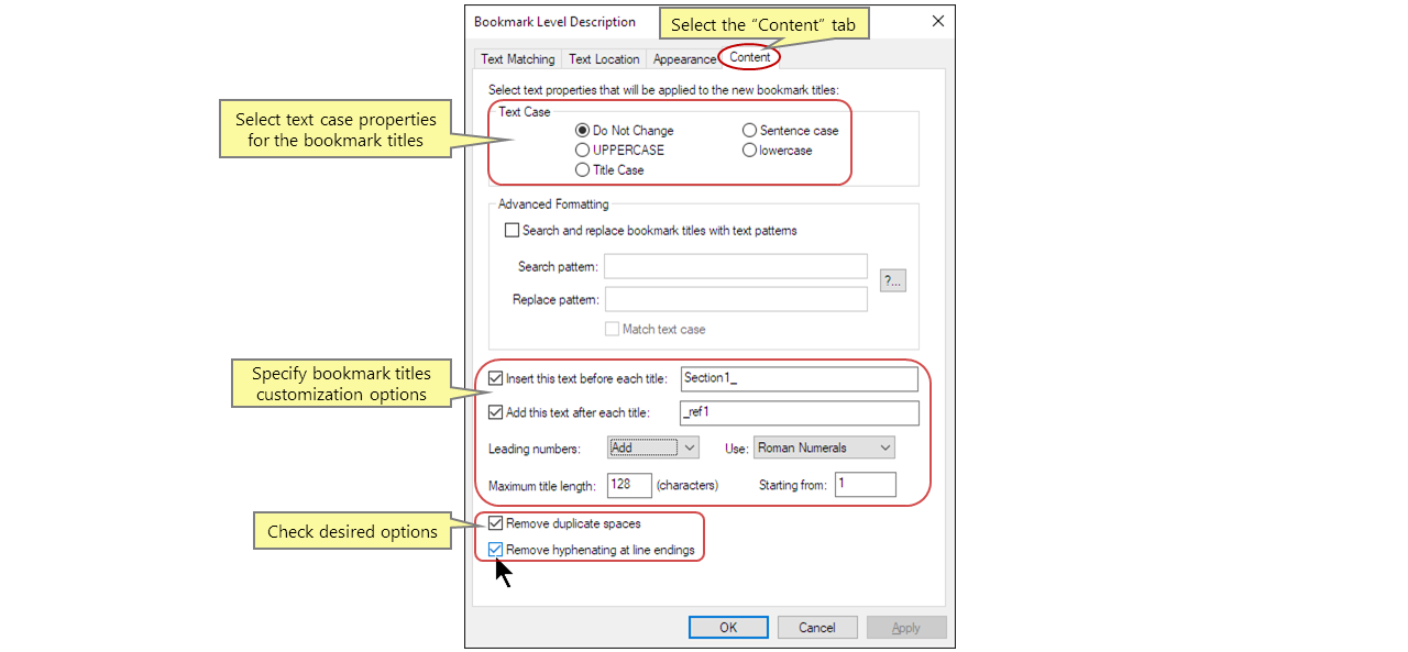 Bookmarking by Text Style