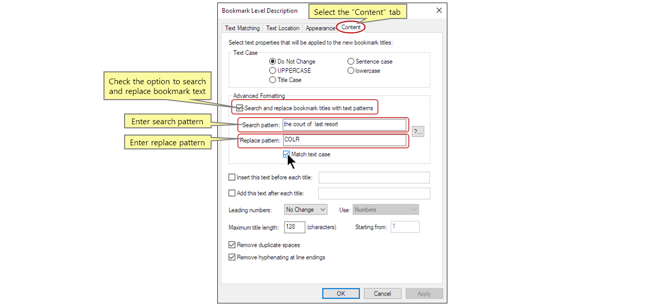 Bookmarking by Text Style