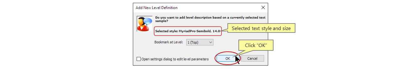Bookmarking by Text Style