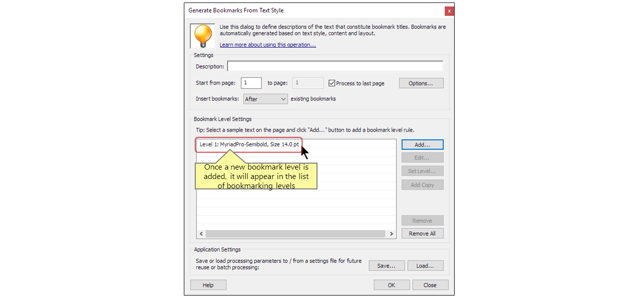 Bookmarking by Text Style