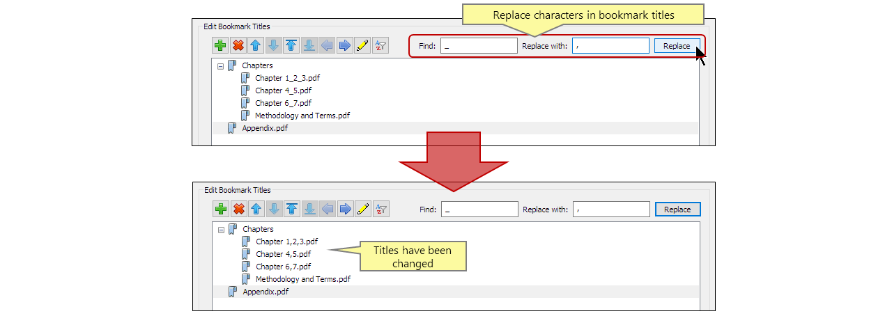 Adding PDF Bookmarks to Files