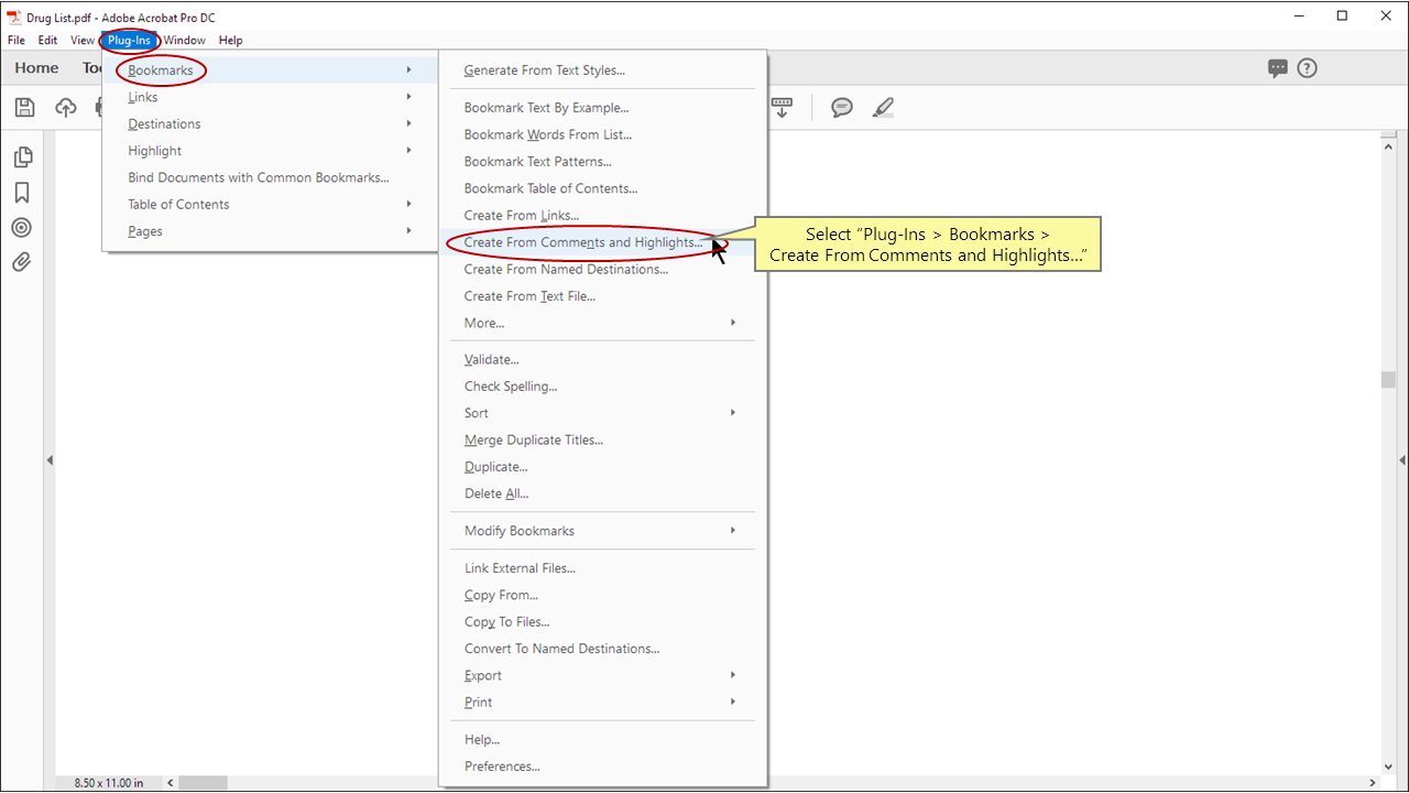 Creating PDF Bookmarks from Comments and Highlights