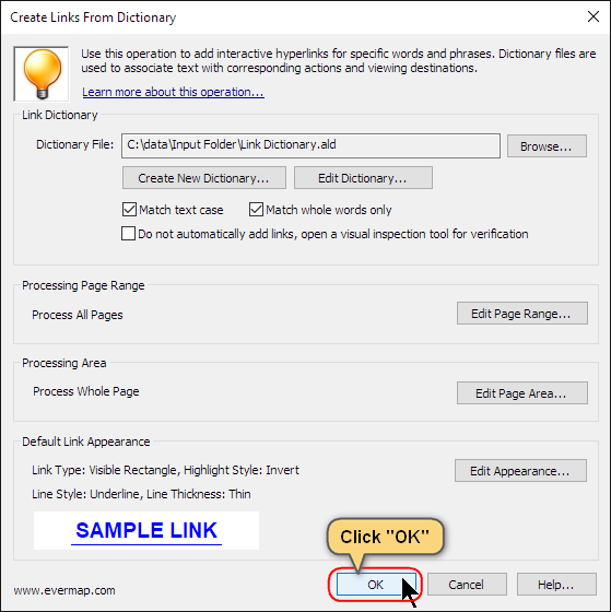 Creating Links from Bookmarks in PDF Files