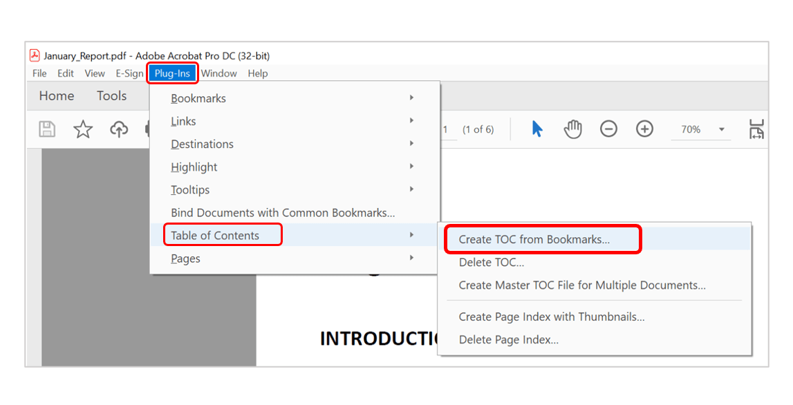 Using Bates Numbers For Page Numbering In PDF Table Of Contents