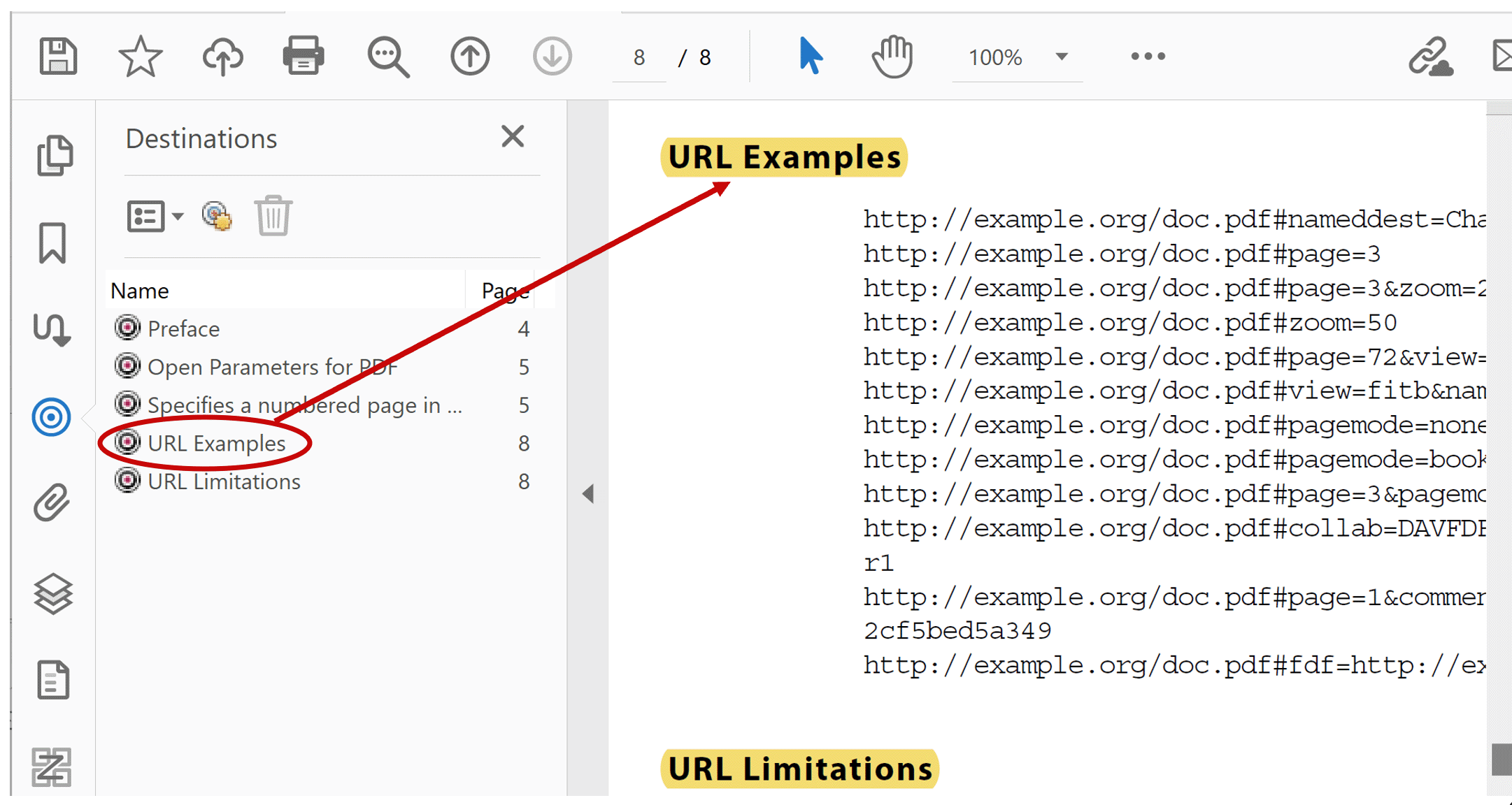 Create And Edit Destinations In PDF Files