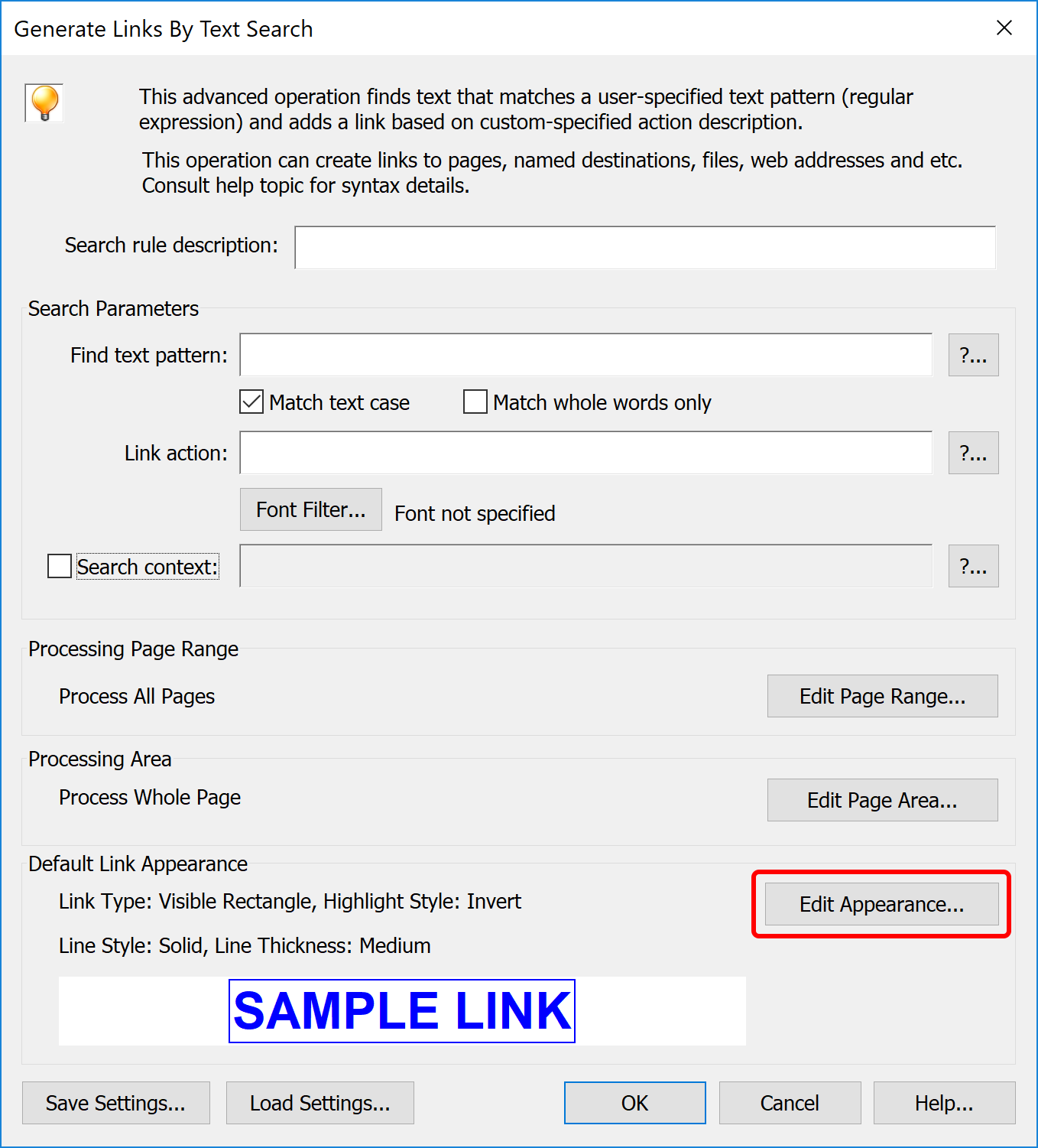 Generating PDF Links by Text Search with AutoBookmark™ plug-in