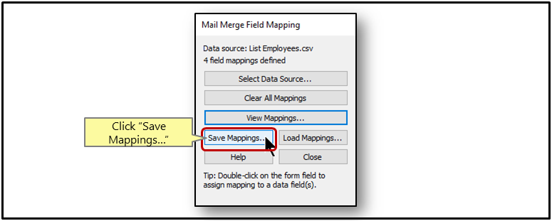 Save mappings