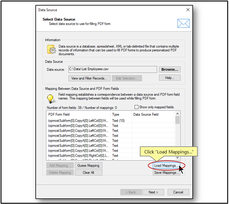 Load field mappings from a file