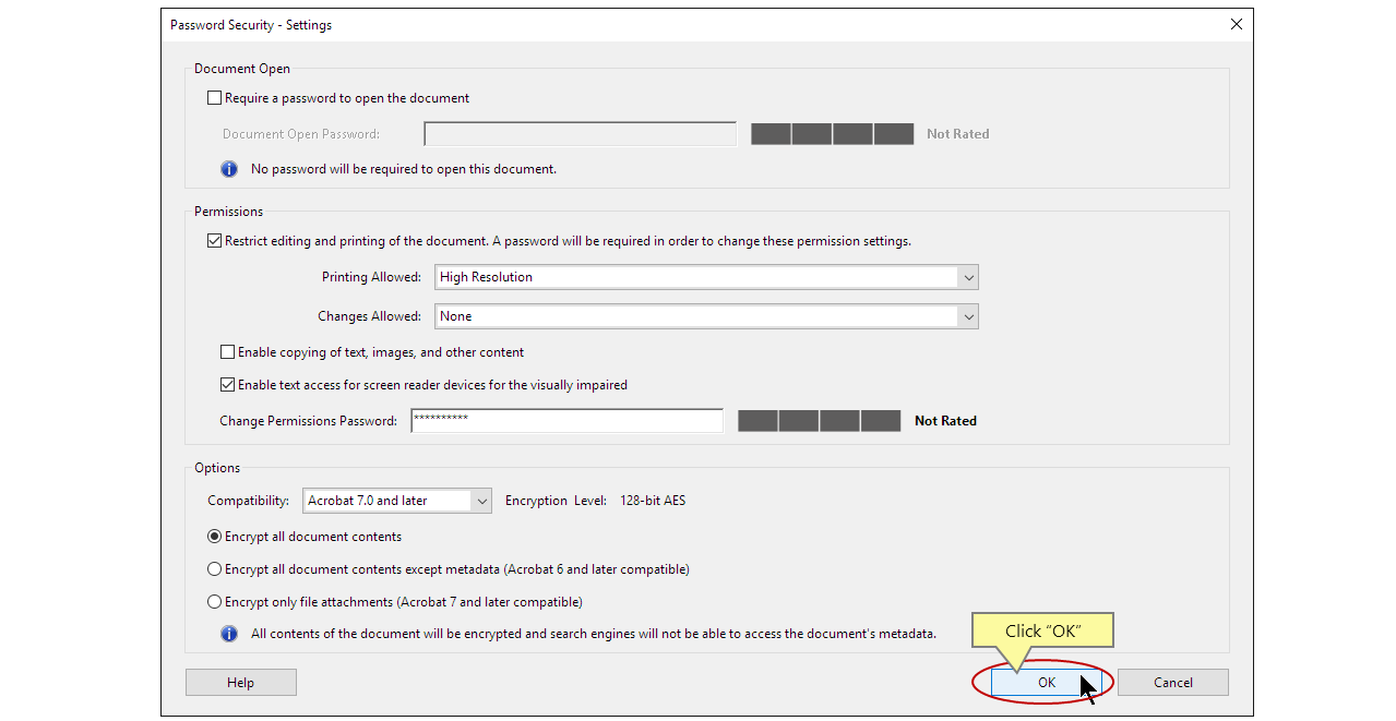 Securing Mail Merge Output PDF Files with Passwords