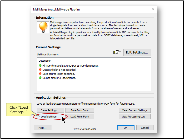 Running Mail Merge Via Action Wizard