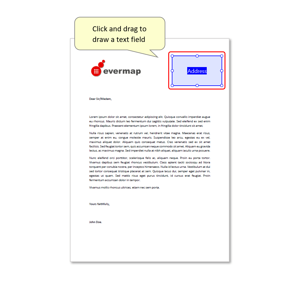 Populating Multi line Address Fields In PDF Forms