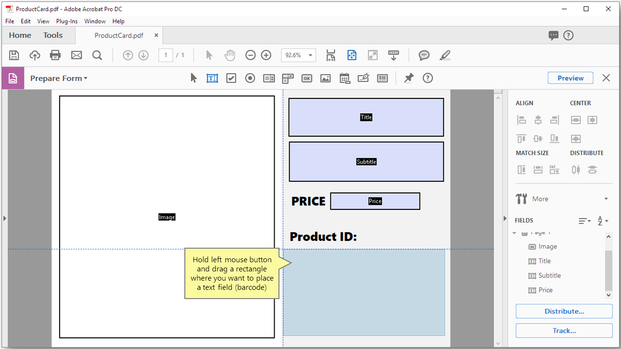Creating Code 39 Barcode In a PDF Form