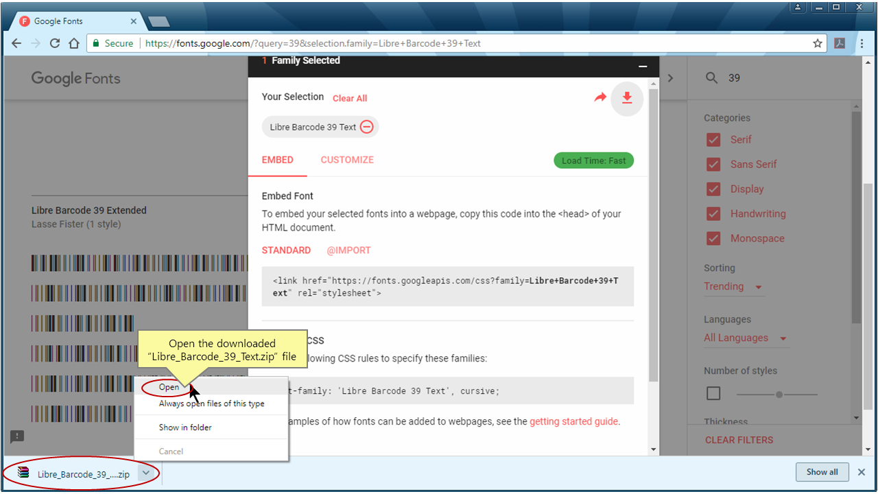 Creating Code 39 Barcode In a PDF Form