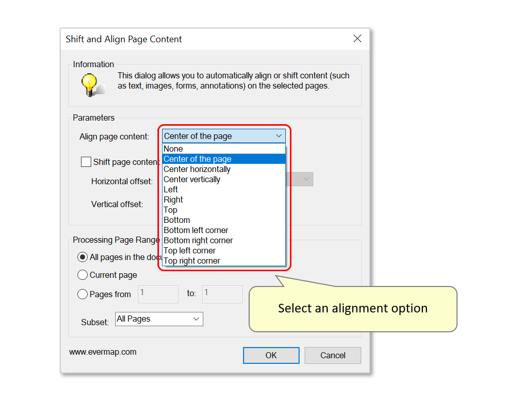 Shift And Align PDF Page Content With AutoPageX 