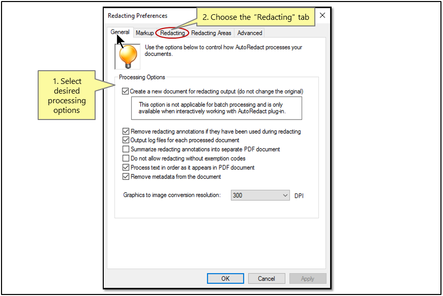 Using Redacting Dictionaries for PDF Document Redaction