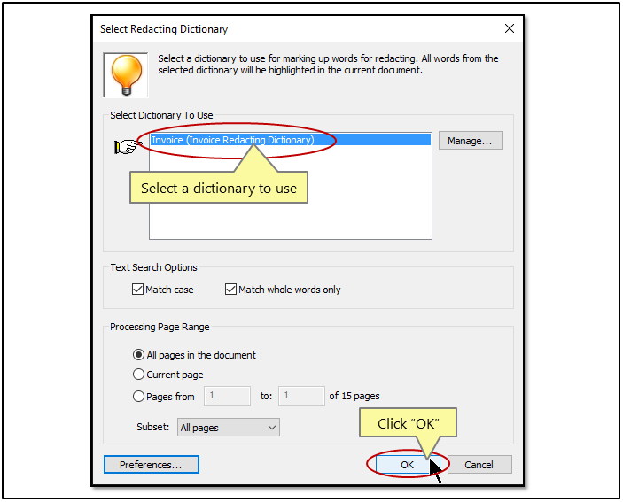 Redacting Multiple PDF Files with Guided Actions (Action Wizard)