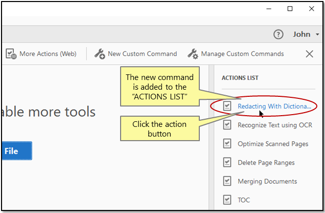 Redacting Multiple PDF Files with Action Wizard