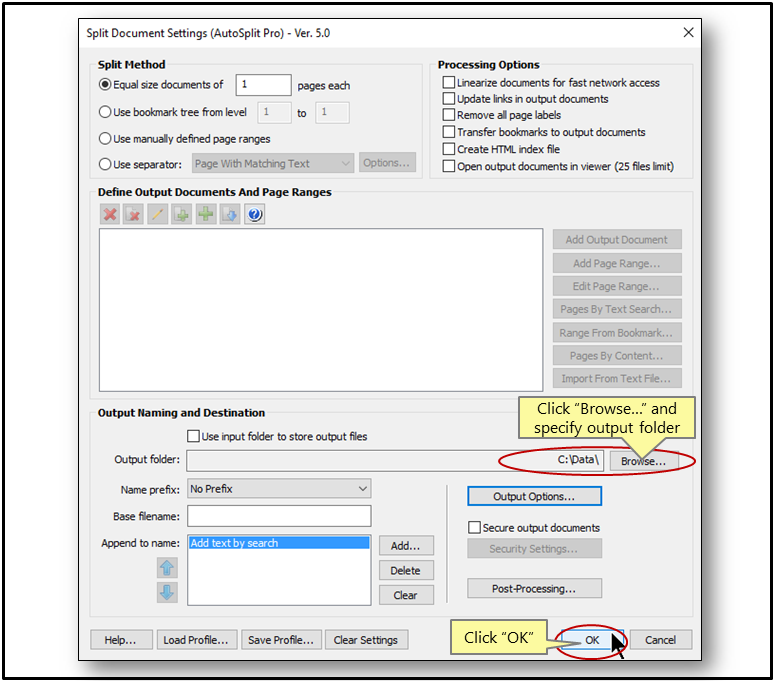 Splitting PDF Documents By a Keyword List