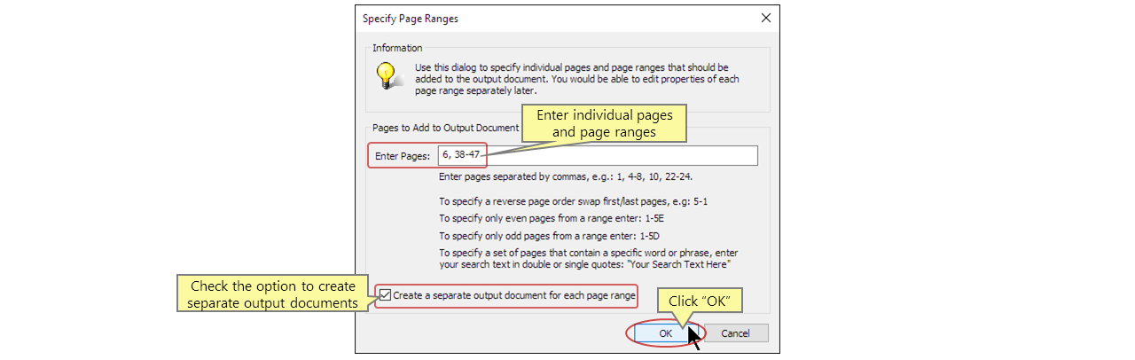 Extracting Custom Page Ranges from PDF File